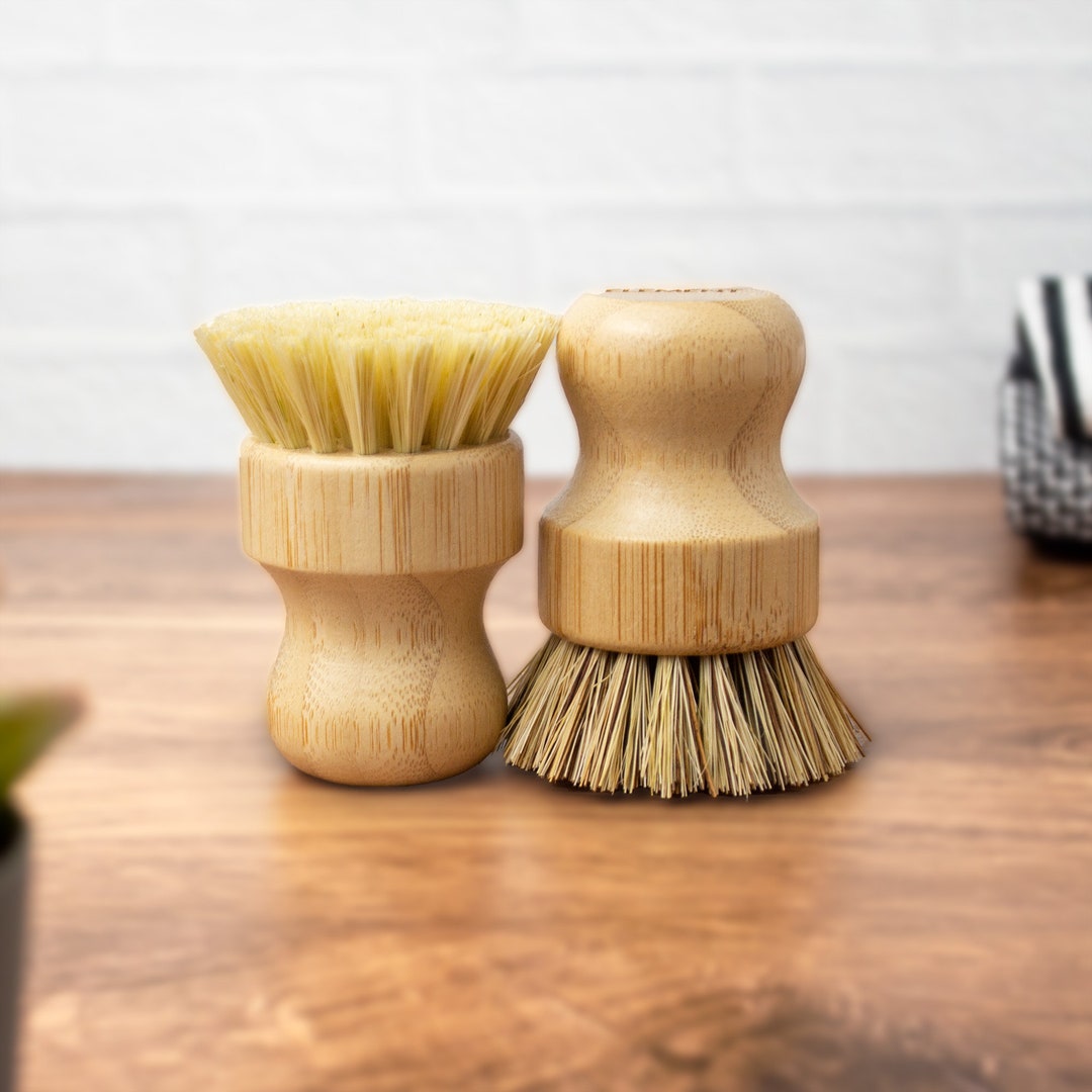 Bamboo Scrub Brush Duo - Etsy