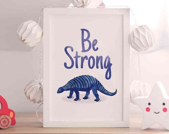Dinosaurs Inspiring Printable Nursery Quote Portrait | Etsy
