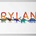 Rylan Watercolour Dinosaurs Printable, Horizontal Name Poster ...