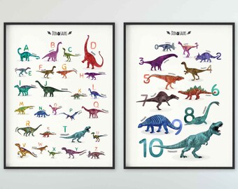 Dinosaur World Map Printable Illustration Horizontal Jurassic - Etsy