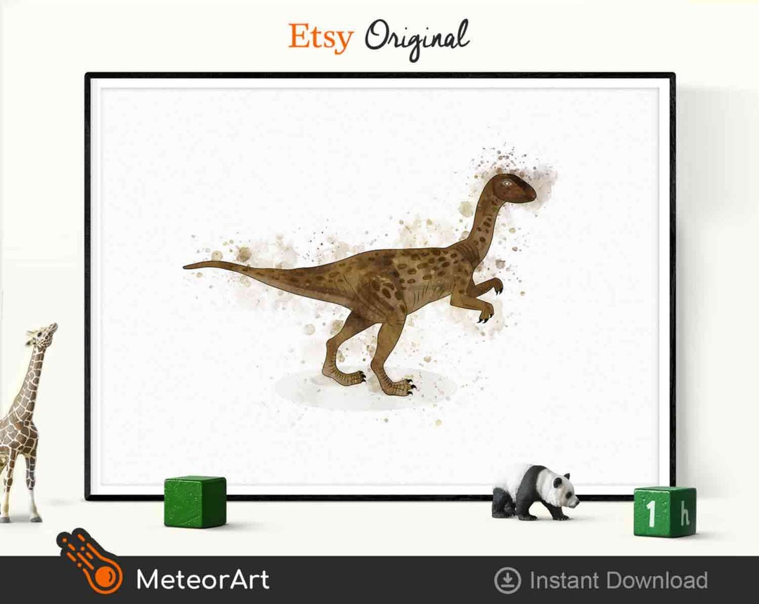 Watercolor Fabrosaurus Dinosaur Nursery Illustration Dinosaur - Etsy