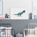 Watercolor T-rex Dinosaur Nursery Illustration, Dinosaur Printable ...