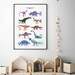 Dinosaurs Counting Numbers Educational Poster, Vertical Numbers Print ...