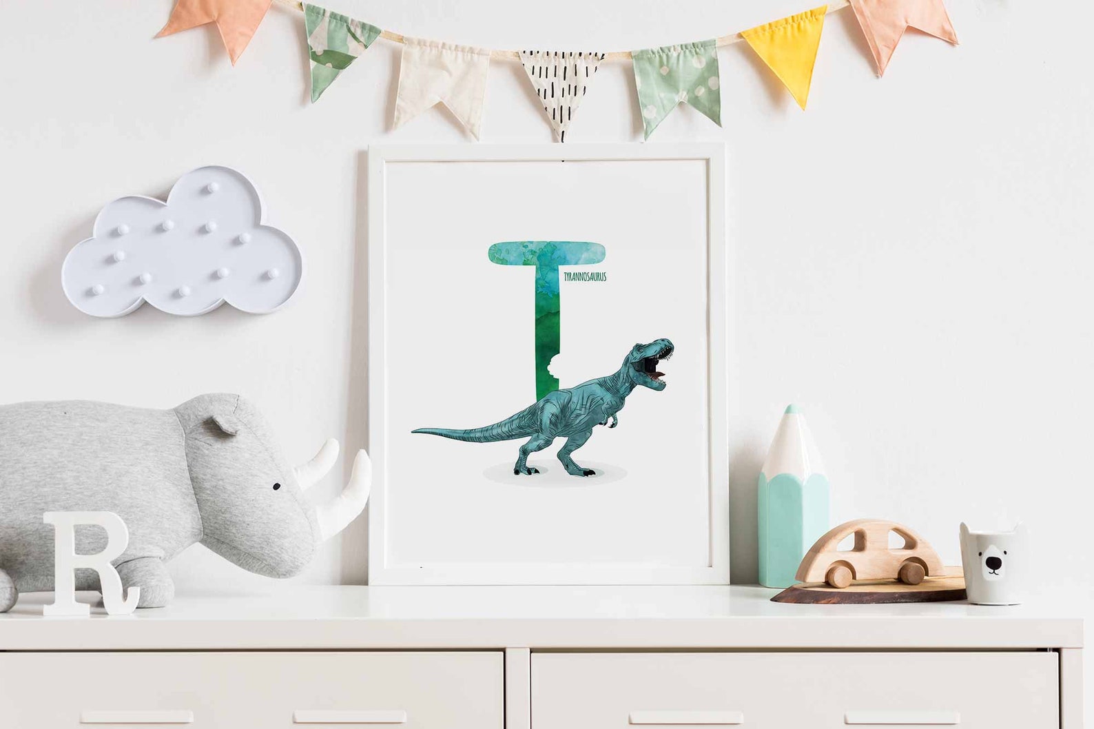 Letter T Tyrannosaurus Dinosaur Illustration Alphabet - Etsy