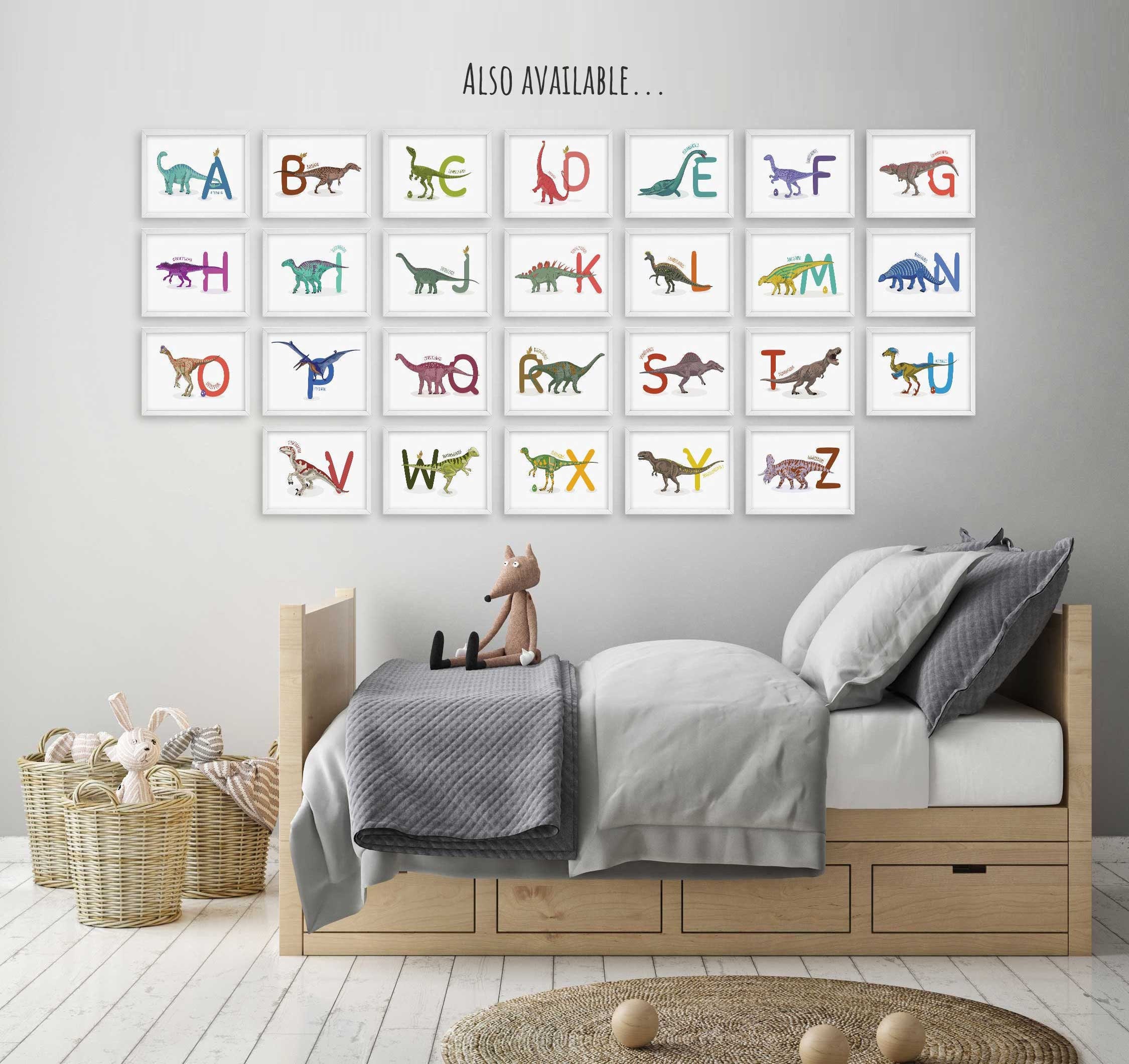 Letter B Brachiosaurus Dinosaur Illustration Alphabet - Etsy