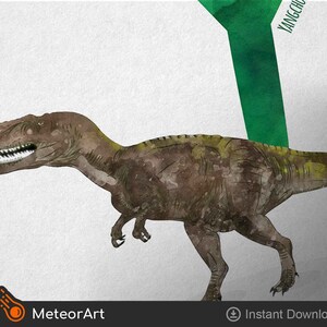 Letter Y, Yangchuanosaurus Dinosaur Illustration, Alphabet Dinosaur ...
