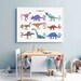 Educational Dinosaurs Print, Dinosaur Numbers, Horizontal Count to Nine ...