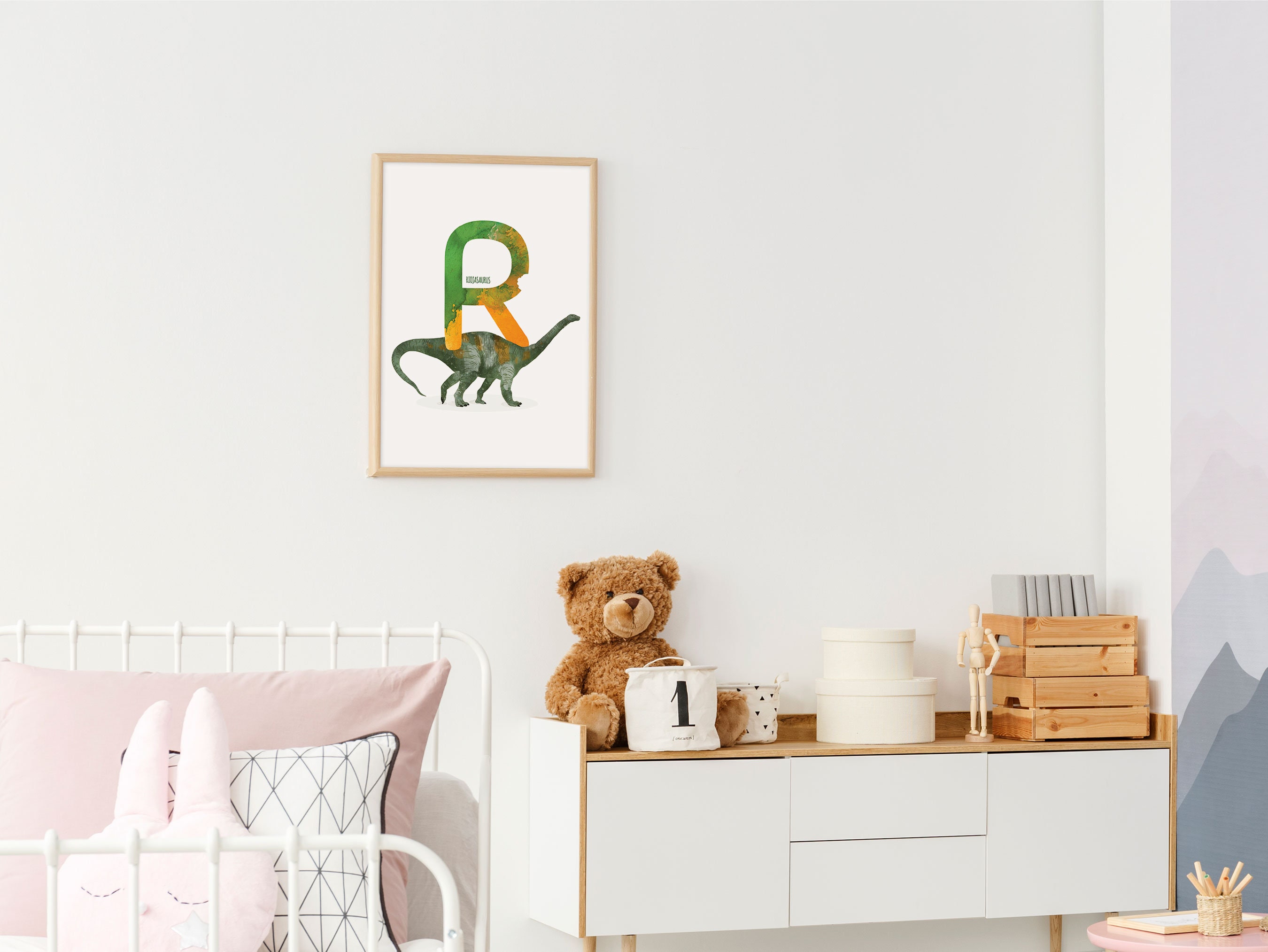 Letter R Riojasaurus Dinosaur Illustration Alphabet Dinosaur - Etsy