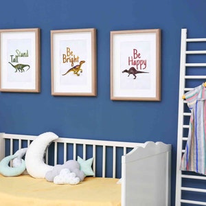 Watercolour Set of 3 Dinosaur Motivational Printable's, Playroom ...