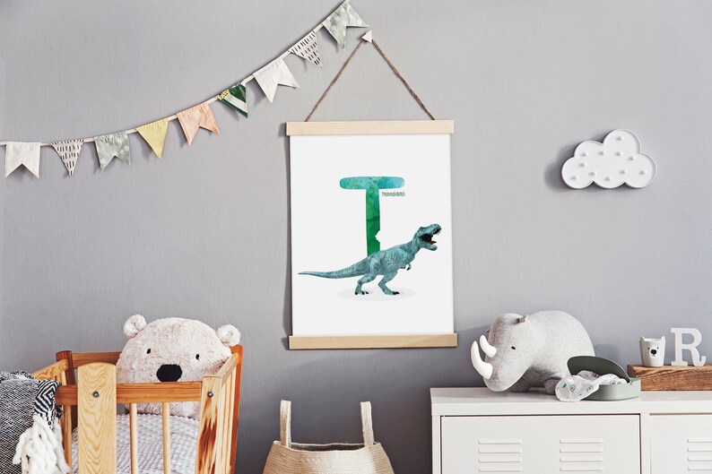 Letter T Tyrannosaurus Dinosaur Illustration Alphabet - Etsy