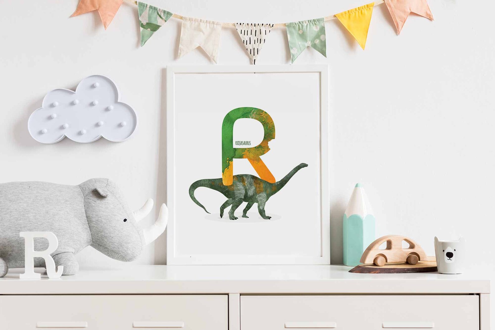 Letter R Riojasaurus Dinosaur Illustration Alphabet Dinosaur - Etsy