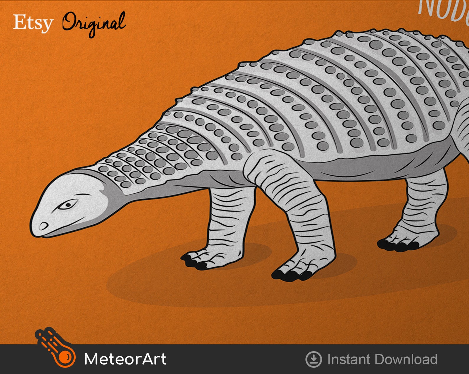 Nodosaurus Dinosaur Print Dinosaur Nursery Illustration Kids - Etsy