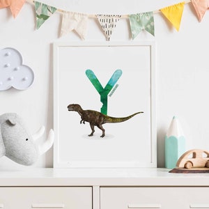 Letter Y, Yangchuanosaurus Dinosaur Illustration, Alphabet Dinosaur ...