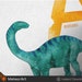 Letter A, Apatosaurus Dinosaur Illustration, Alphabet Dinosaur Wall Art ...