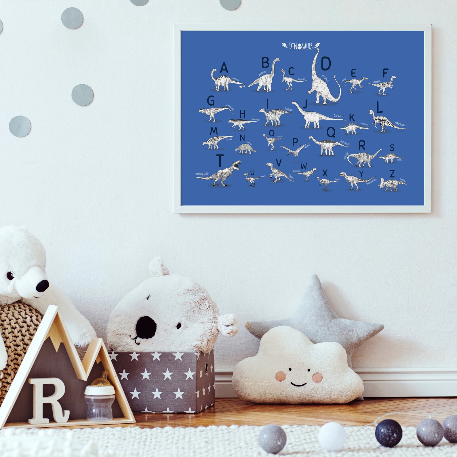 Dinosaurs Alphabet Print Landscape ABC Poster Nursery - Etsy