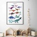 Watercolour Dinosaurs Numbers 1-10 Educational Poster, Counting ...