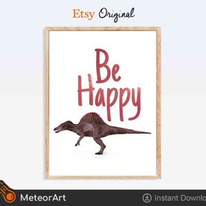 Watercolour Set of 3 Dinosaur Motivational Printable's, Playroom ...