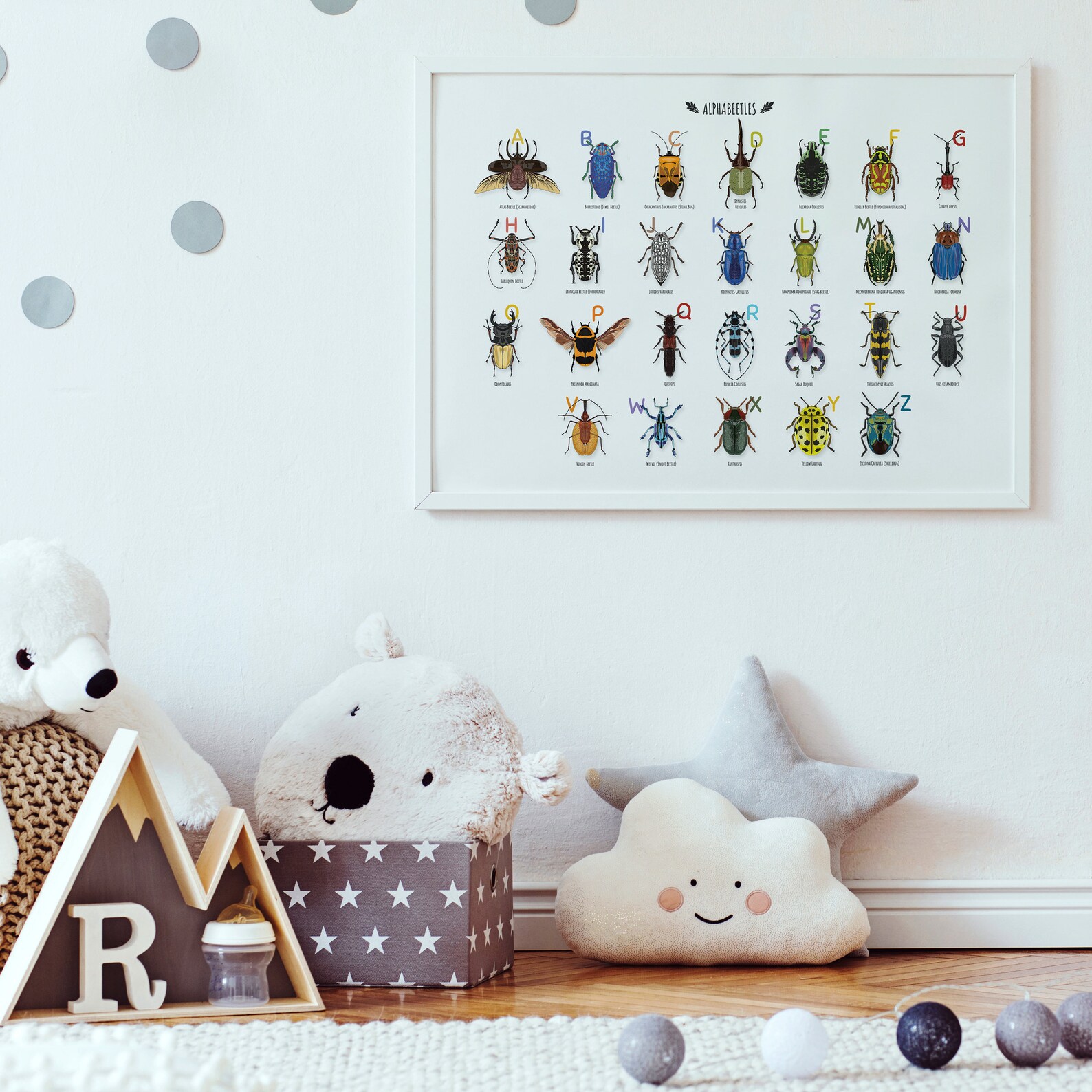 Alphabet Beetles Illustrations Print Horizontal ABC Poster | Etsy
