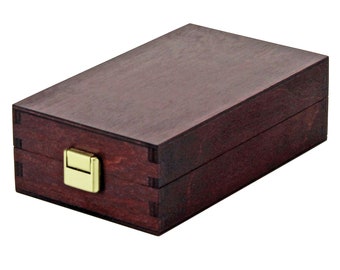 Small Wooden Box With Divider - Etsy