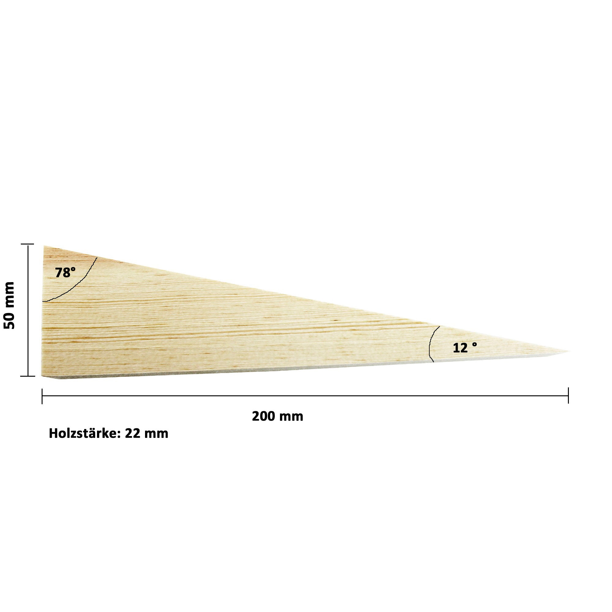 10 Piece Wedges Made of Spruce Wood, Untreated Assembly Wedges Craft ...