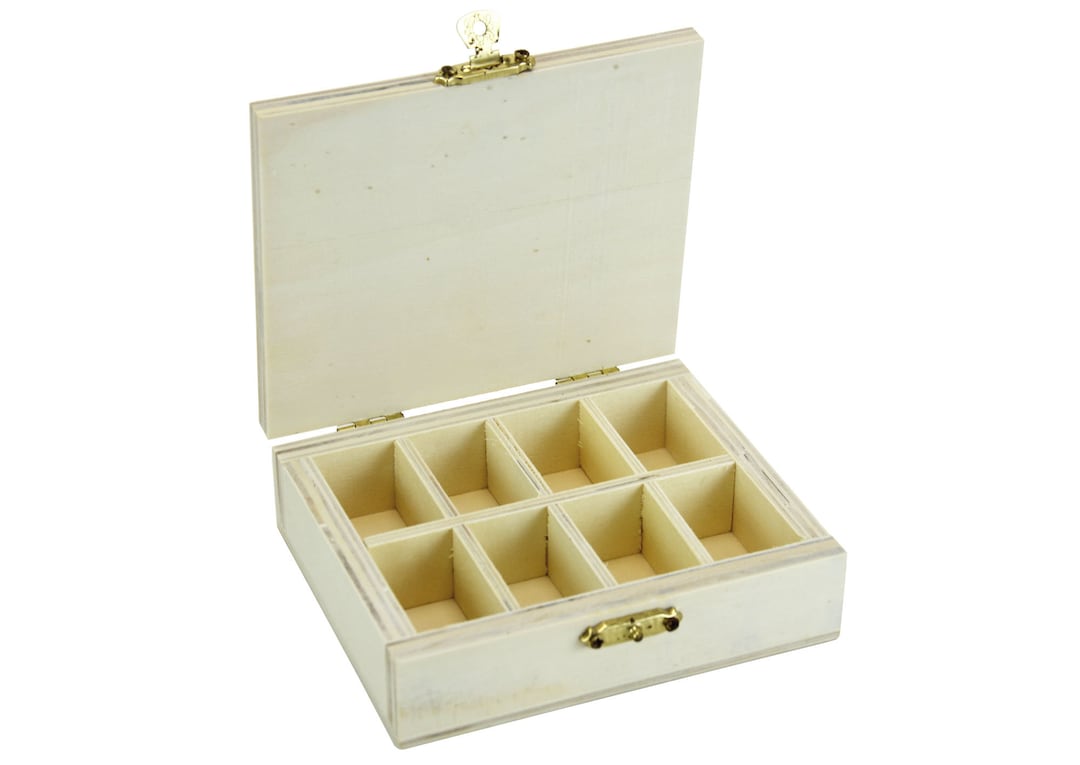 Small Assortment Box Made of Wood 8 Compartments Sorting Box Box for ...