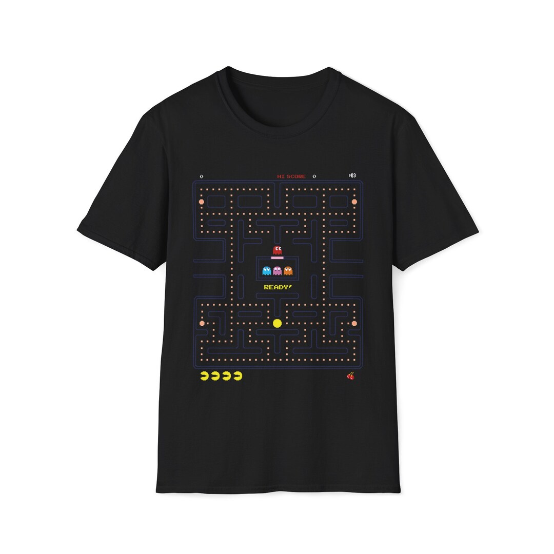 Pac-man Opening Screen T-shirt Pacman Tee Oldschool Gaming Shirt - Etsy
