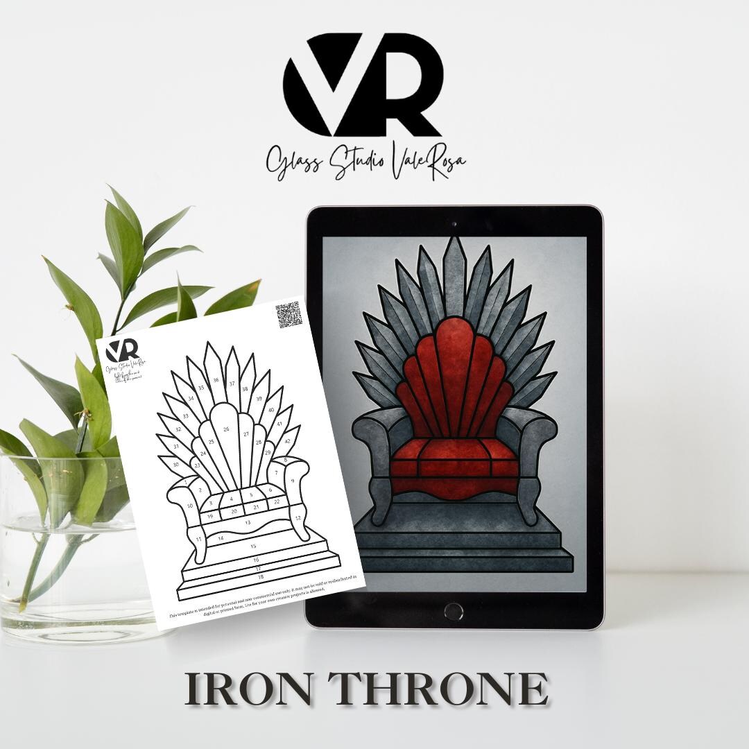 Iron Throne Stained Glass Template – Digital Download, PNG, JPEG ...