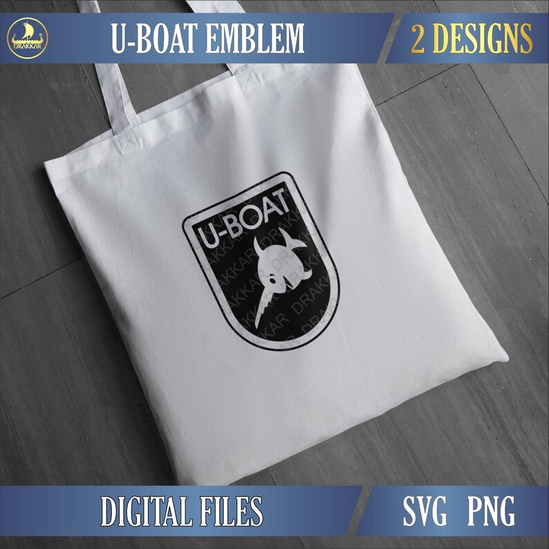 U-boat WW2 Submarine SVG PNG | Wolf Pack Naval Military Insignia - Etsy ...