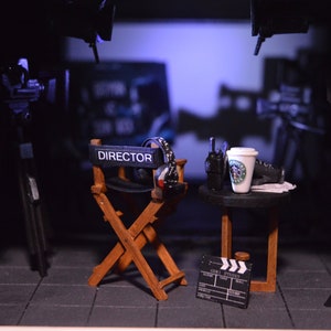Handcrafted Film Director's Studio Diorama/miniature Movie Set Display ...