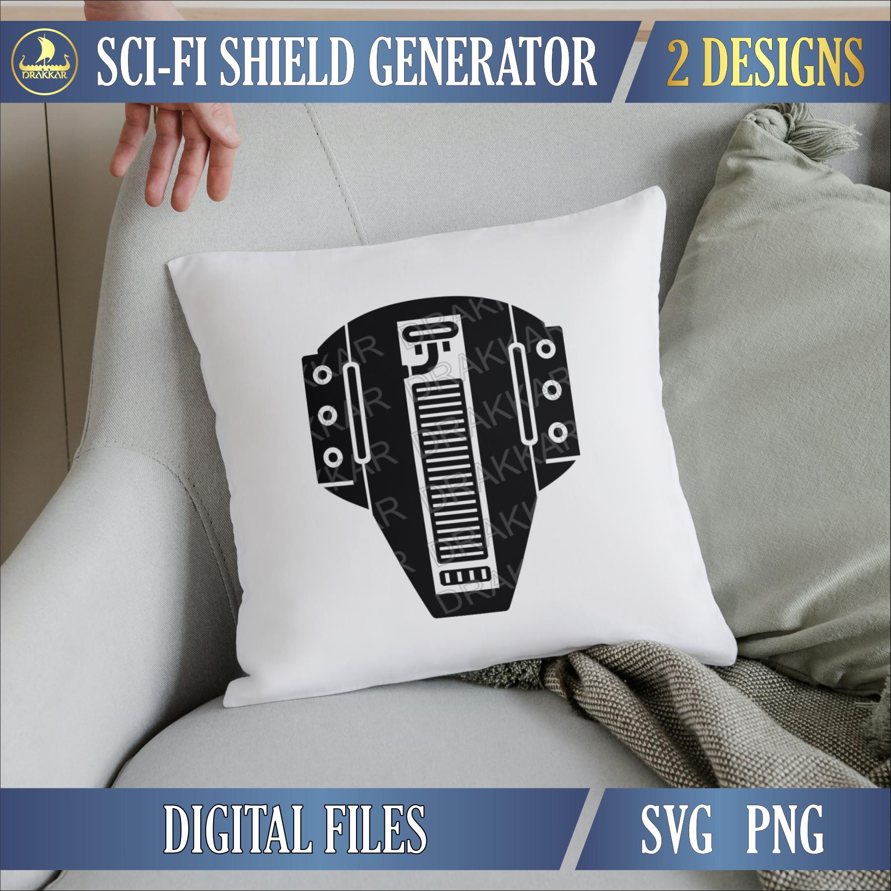 Sci-fi Shield Generator SVG PNG | Futuristic Armor Energy Field Device ...