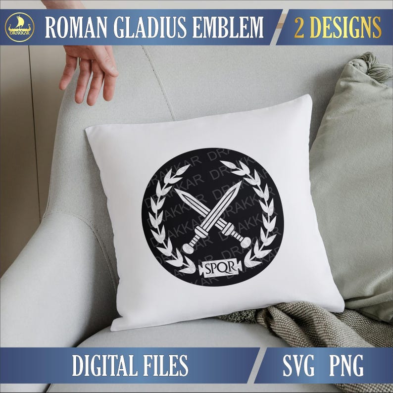 Roman Legion Gladius SPQR SVG PNG | Rome Army Emblem Clipart - Etsy
