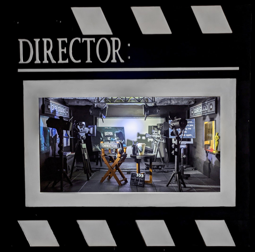 Handcrafted Film Director's Studio Diorama/miniature Movie Set Display ...