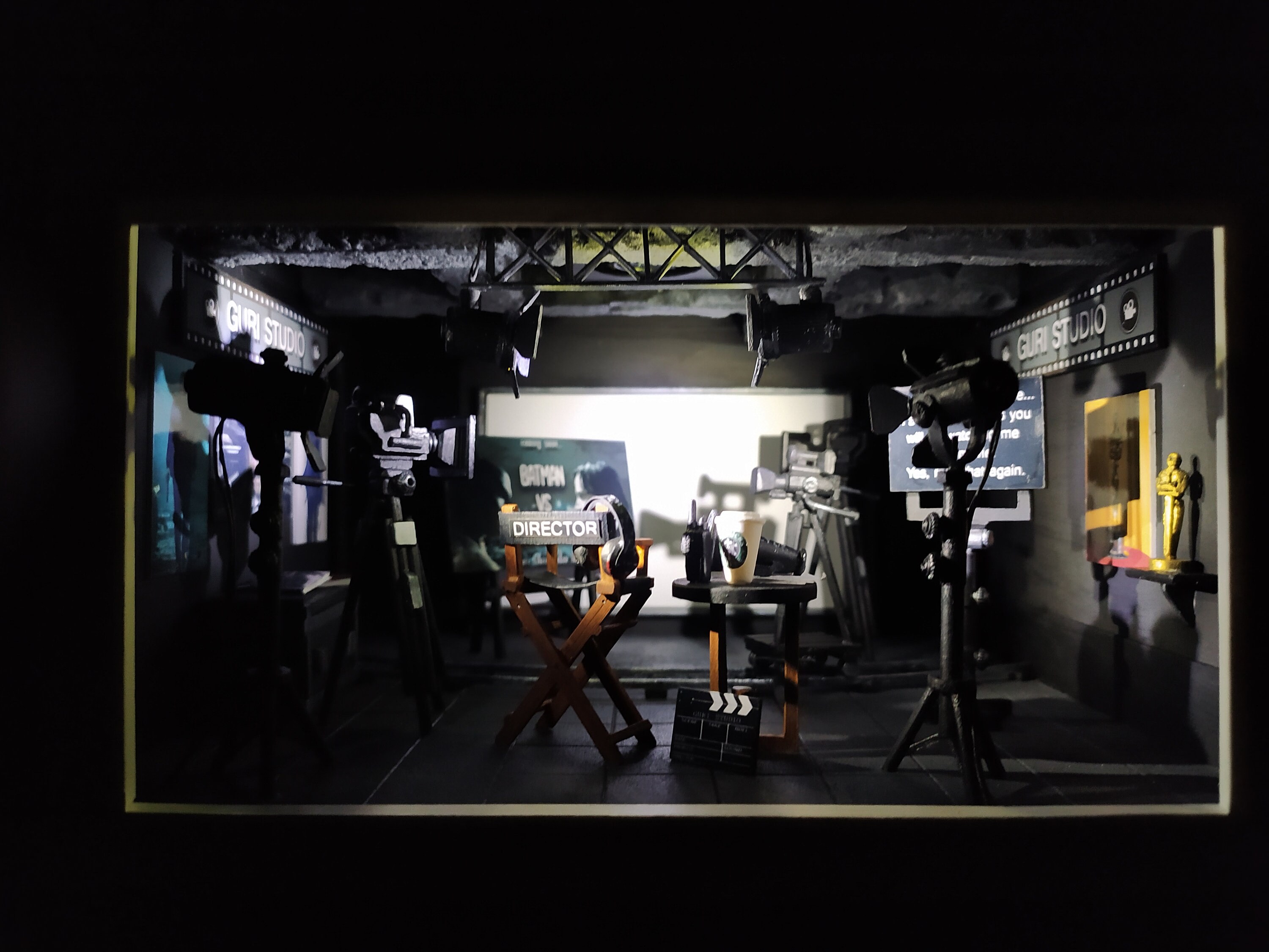 Handcrafted Film Director's Studio Diorama/miniature Movie Set Display ...