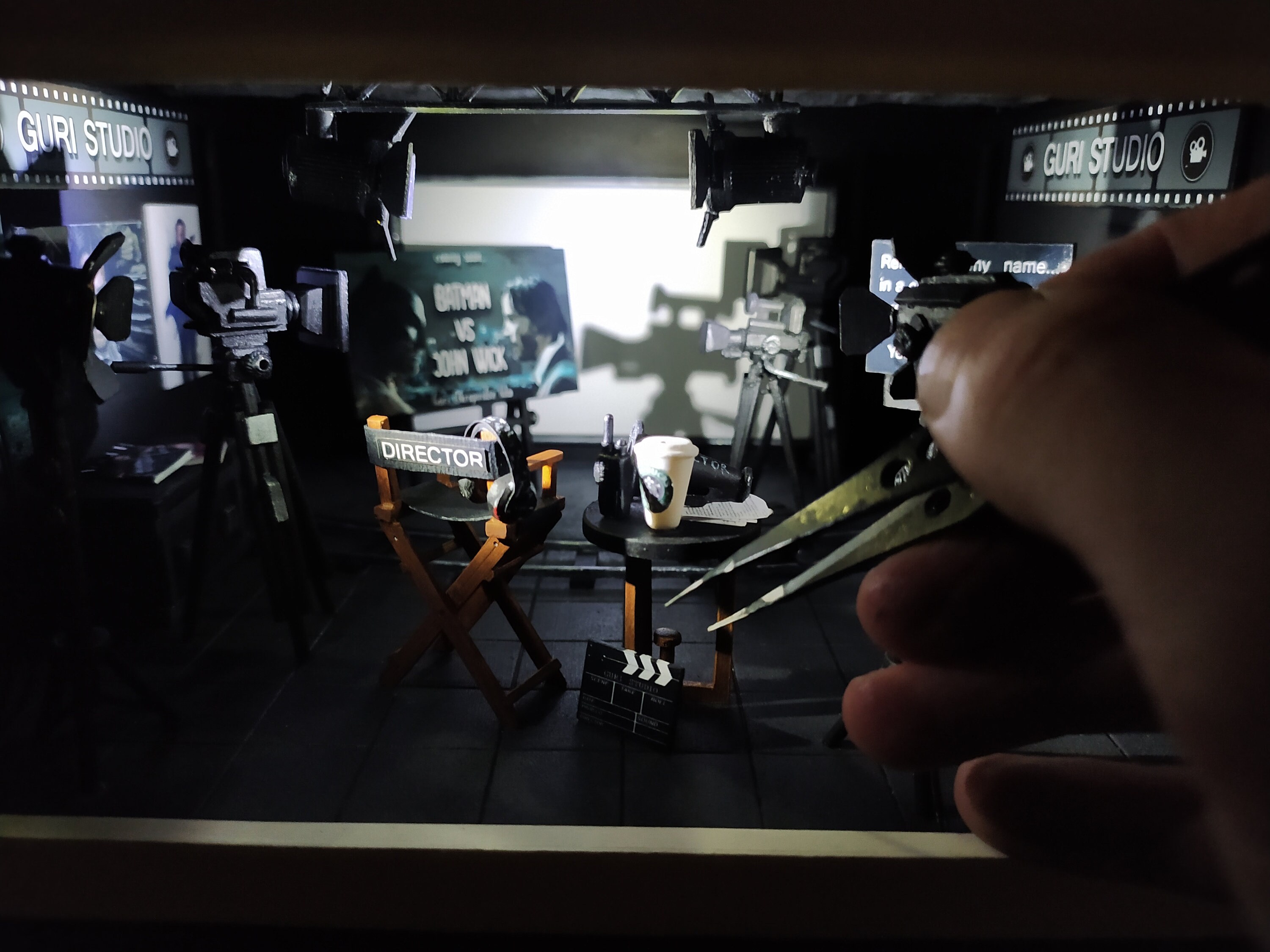 Handcrafted Film Director's Studio Diorama/miniature Movie Set Display ...