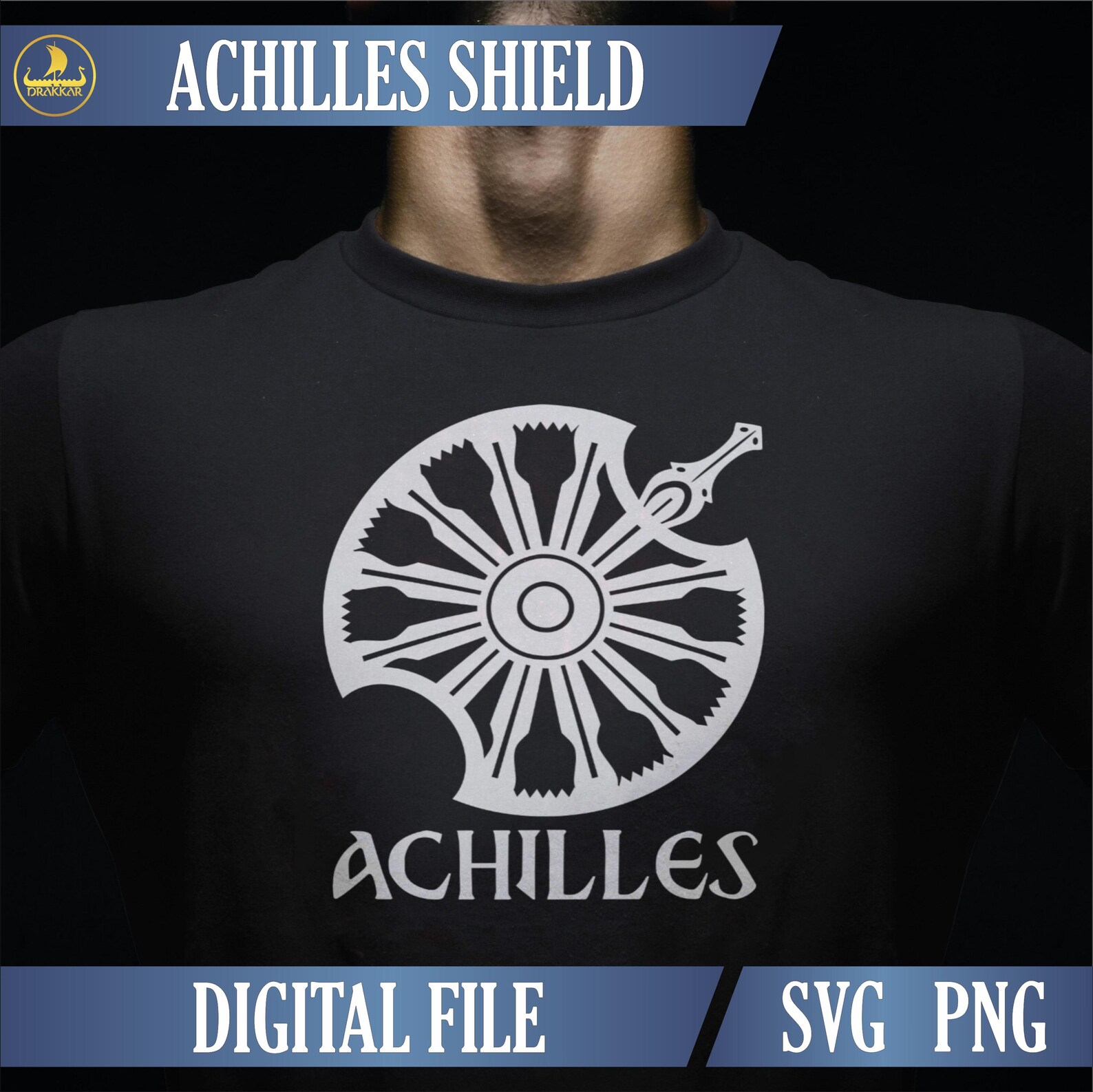 Achilles Shield SVG PNG Clipart | Greek Shield Military Design ...