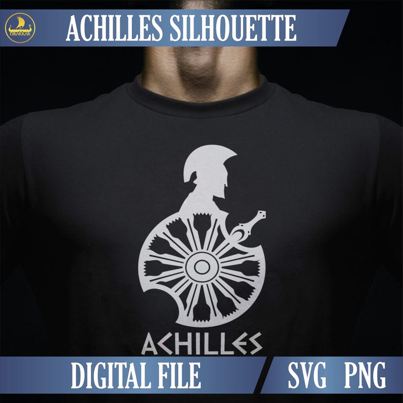 Achilles Silhouette SVG PNG Clipart | Greek Mythology Hero Design ...