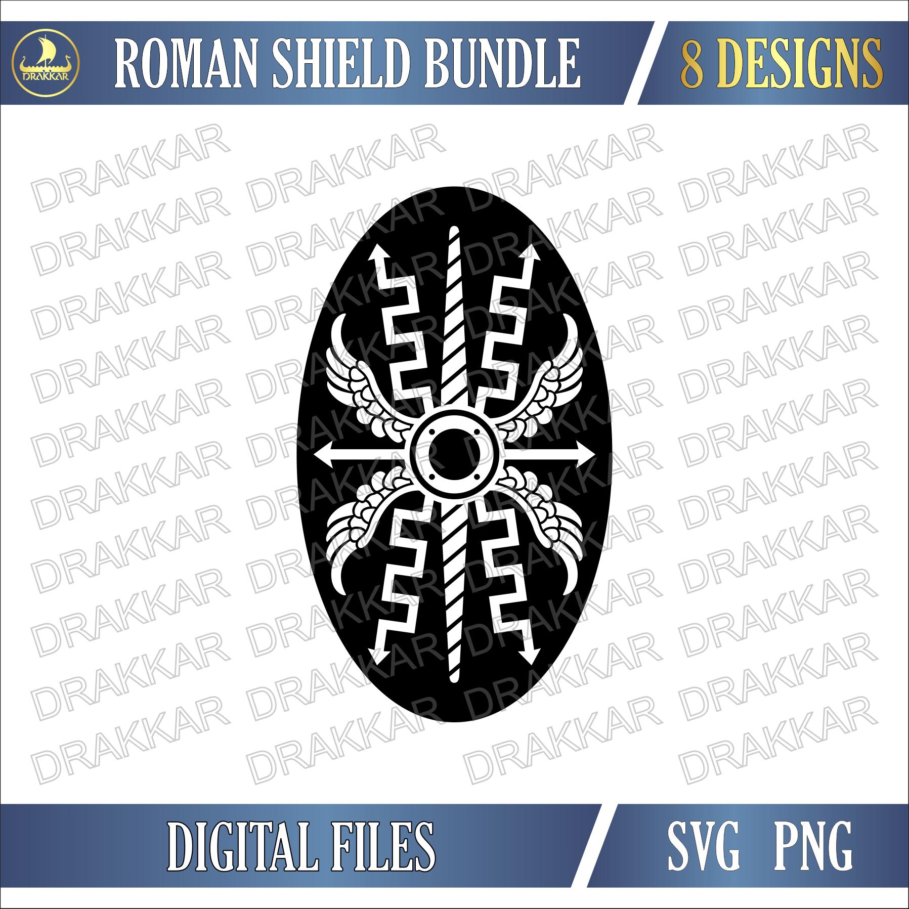 Ancient Rome Legion Shield SVG PNG | Roman Legionary Scutum Parma ...