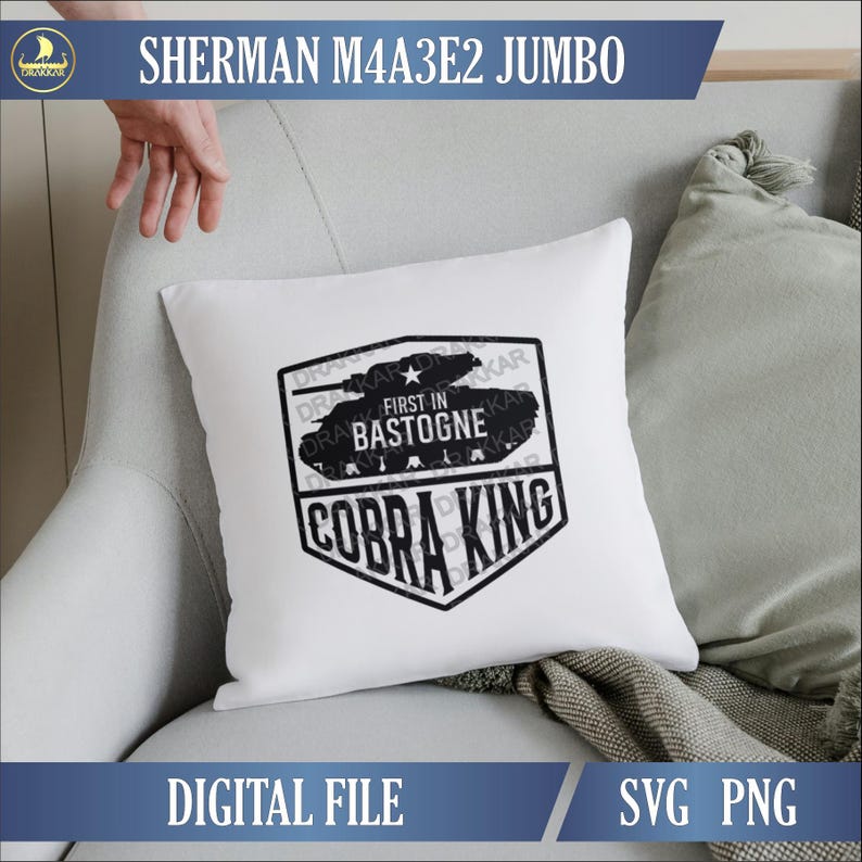WW2 Sherman Tank Cobra King SVG PNG | First in Bastogne Jumbo - Etsy