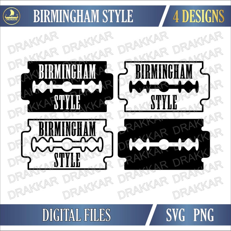 Birmingham Gangster Razor Blade SVG PNG | British Mobster Style Emblem ...