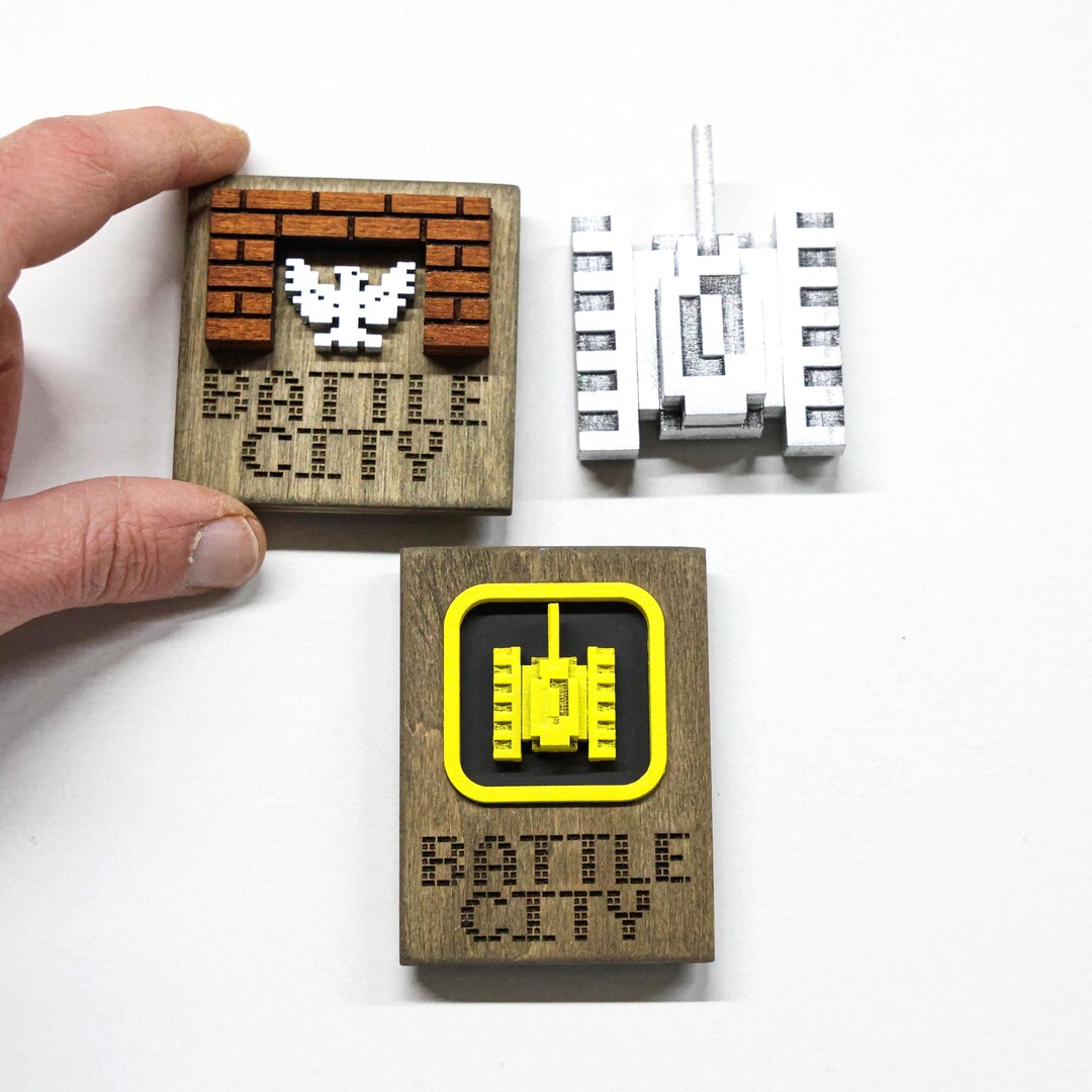 Battle City Set of Retro Gaming Console 3 Fridge Magnets | Nostalgic ...