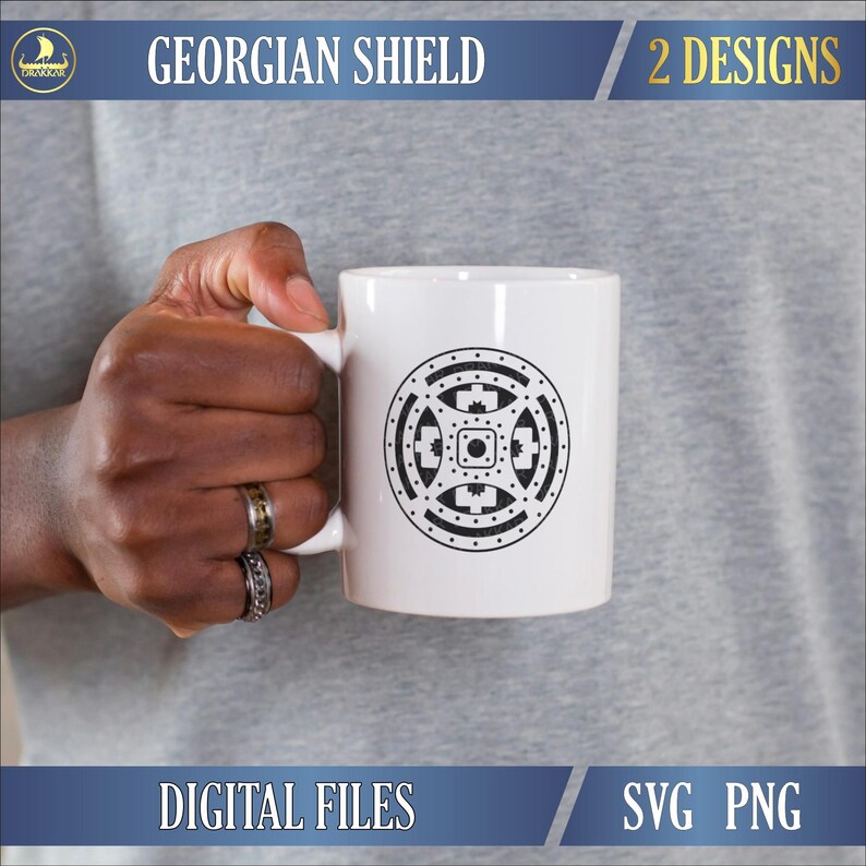 Georgian Medieval Shield SVG PNG | Caucasian Historical Heritage Decor ...