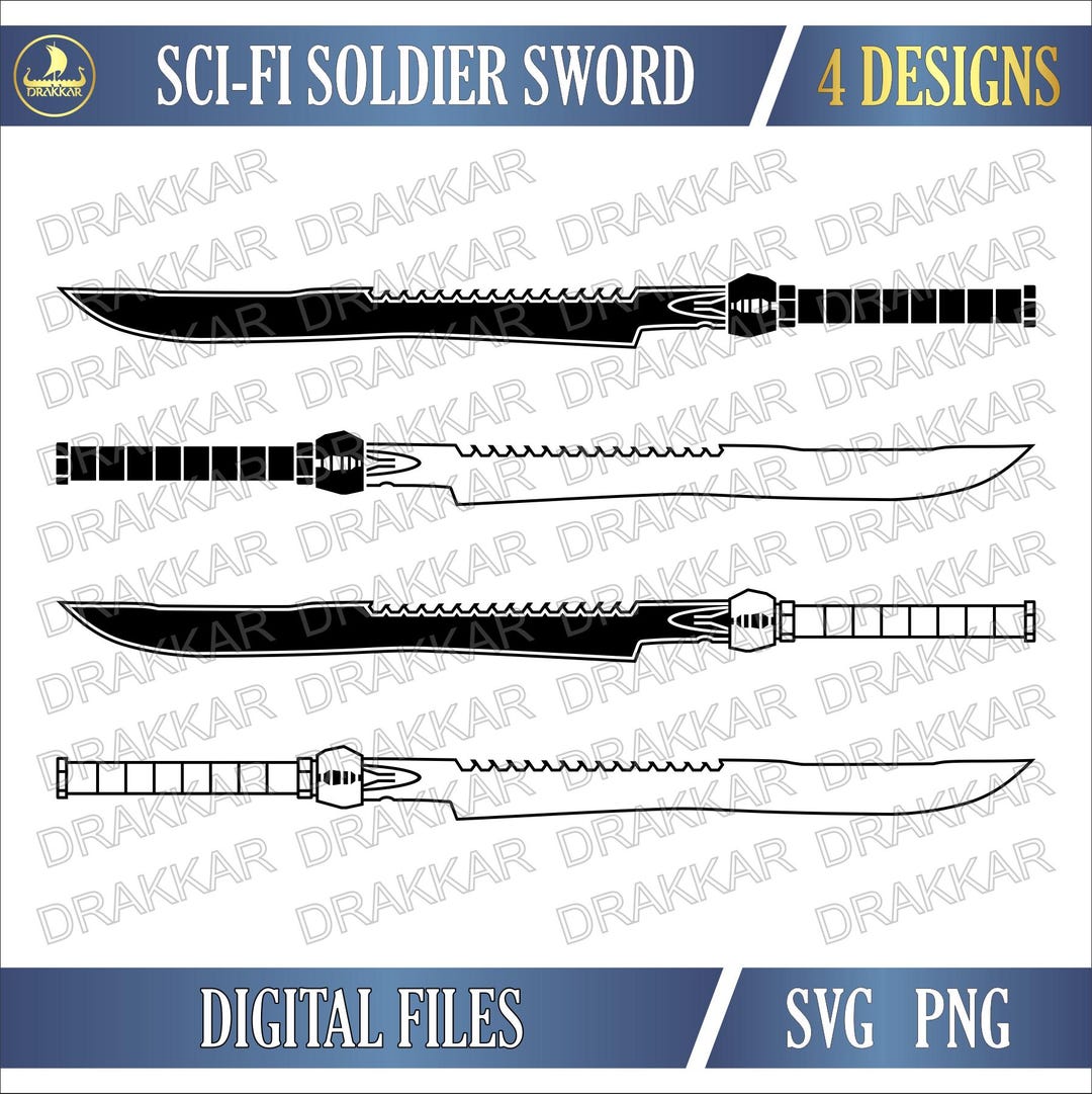 Sci-fi Elite Soldier Sword SVG PNG | Empiror Blade Clipart - Etsy