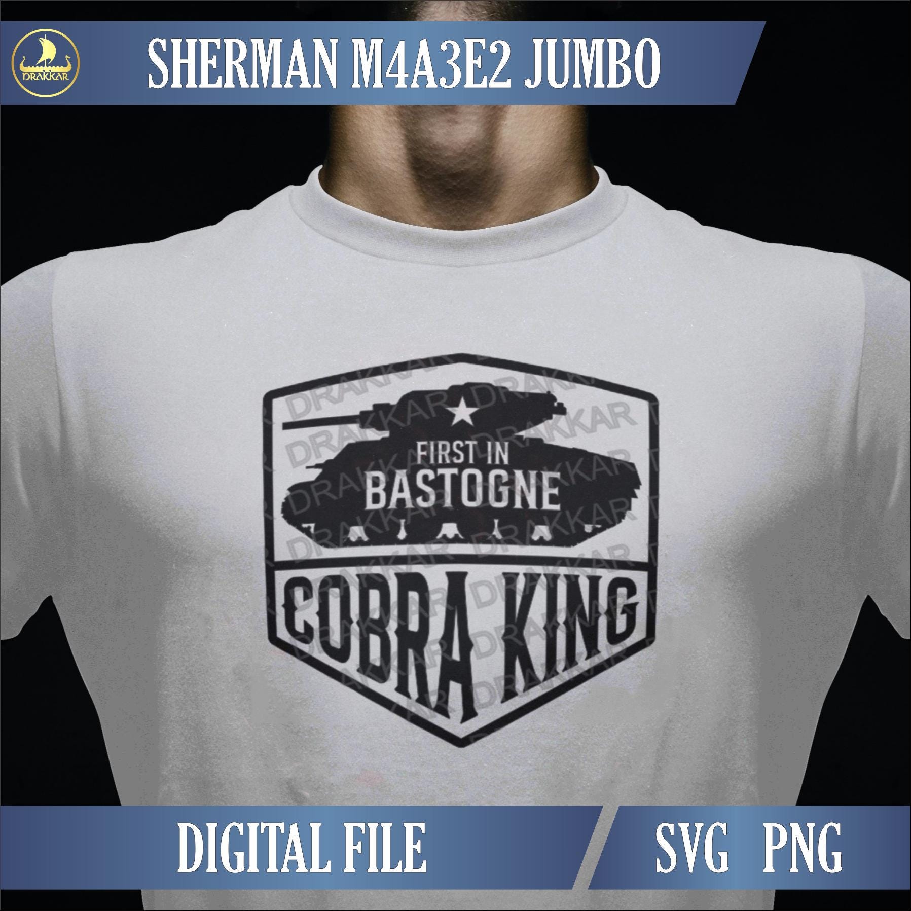 WW2 Sherman Tank Cobra King SVG PNG | First in Bastogne Jumbo - Etsy