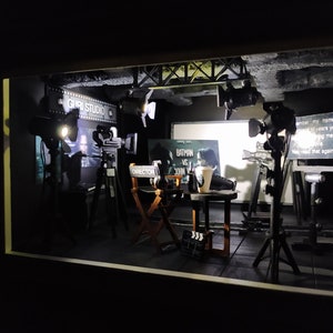 Handcrafted Film Director's Studio Diorama/miniature Movie Set Display ...