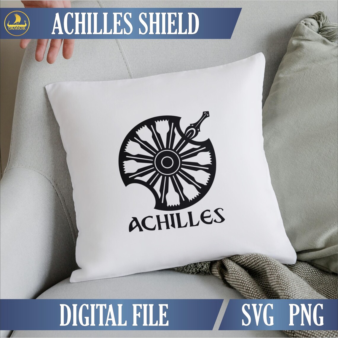 Achilles Shield SVG PNG Clipart | Greek Shield Military Design ...