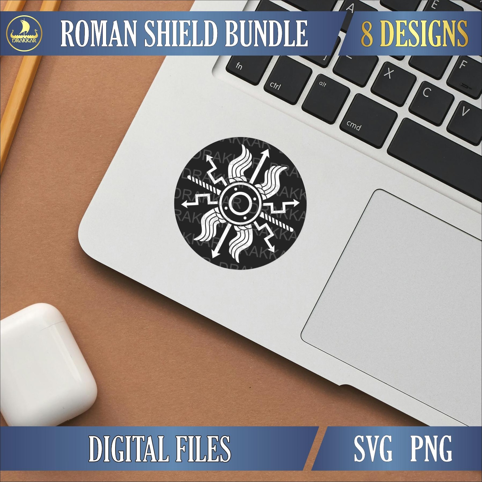 Roman Legionary Shield Bundle SVG PNG | Scutum Parma Thureos Historical ...