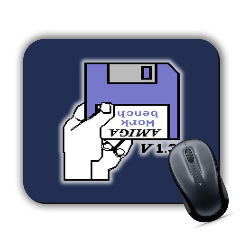 Commodore AMIGA KICKSTART 1.3 BLUE Boot Logo Mouse Mat Mouse Pad Retro ...