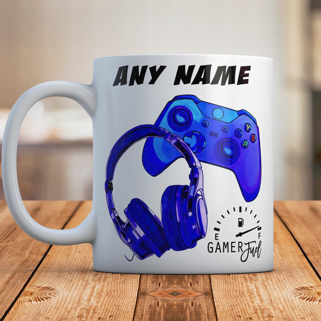 Personalised Gamer Mug, Gamer Fuel Custom Name Personalised Coffee Cup ...