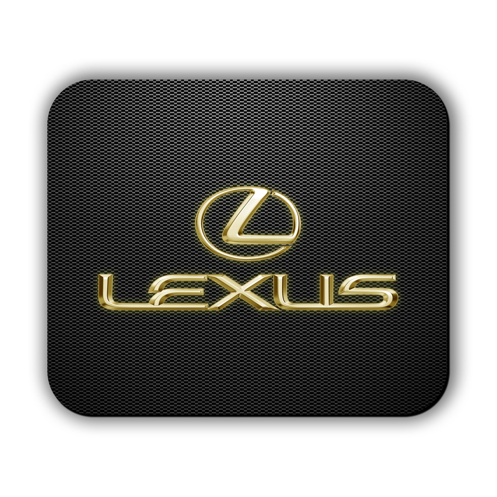 LEXUS Carbon Fiber effect Gold Logo Emblem Fabric Mouse Mat | Etsy