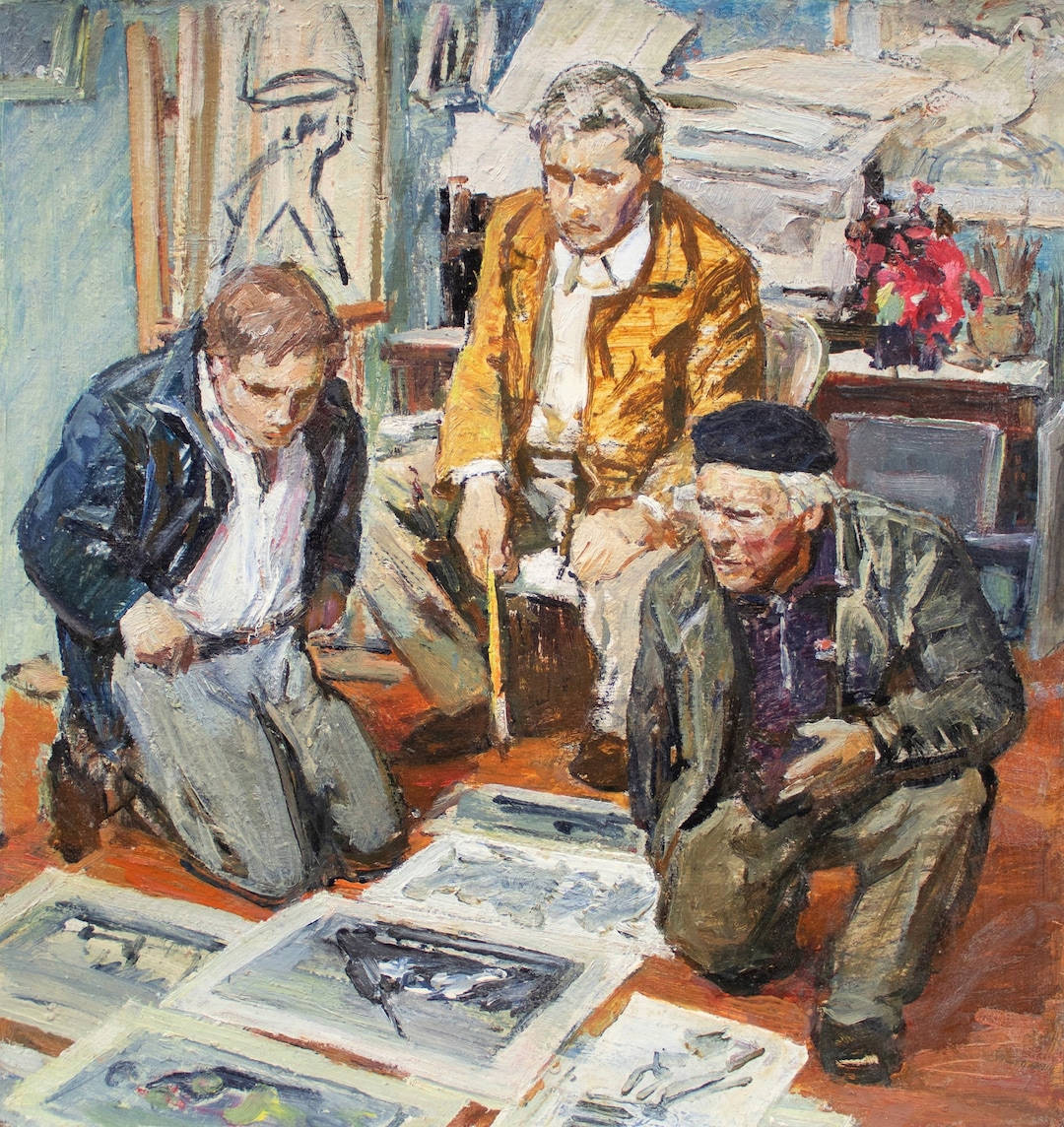 Original Vintage Soviet Artwork Soviet Realism Oil Painting - Etsy